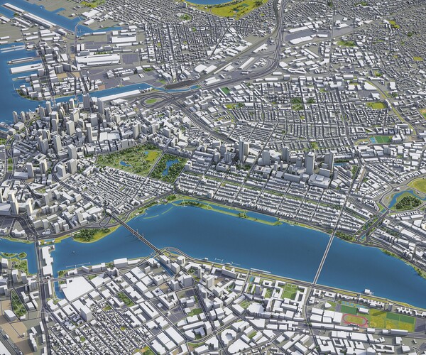 ArtStation - Boston - 3D city model | Resources