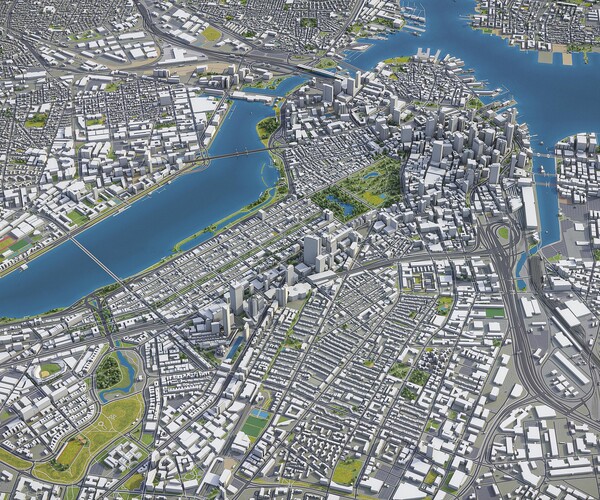ArtStation - Boston - 3D city model | Resources