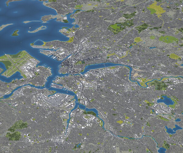 ArtStation - Boston - 3D city model | Resources
