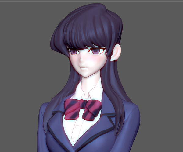 ArtStation - KOMI SAN KOMI CAN'T COMMUNICATE ANIME GIRL 3D PRINT ...