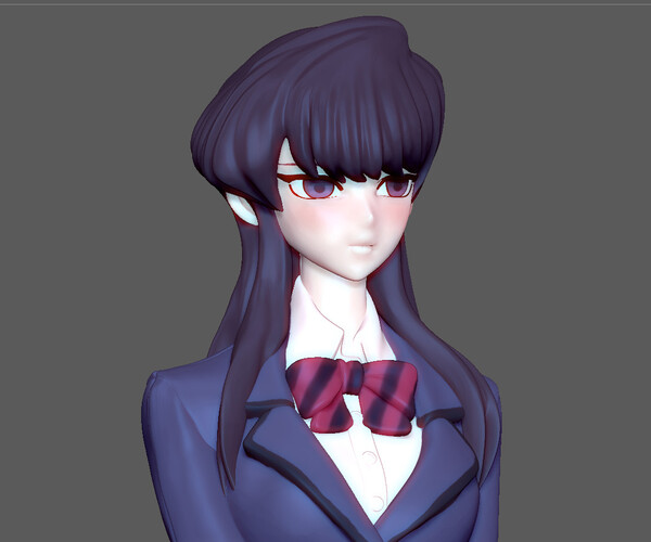 ArtStation - KOMI SAN KOMI CAN'T COMMUNICATE ANIME GIRL 3D PRINT ...