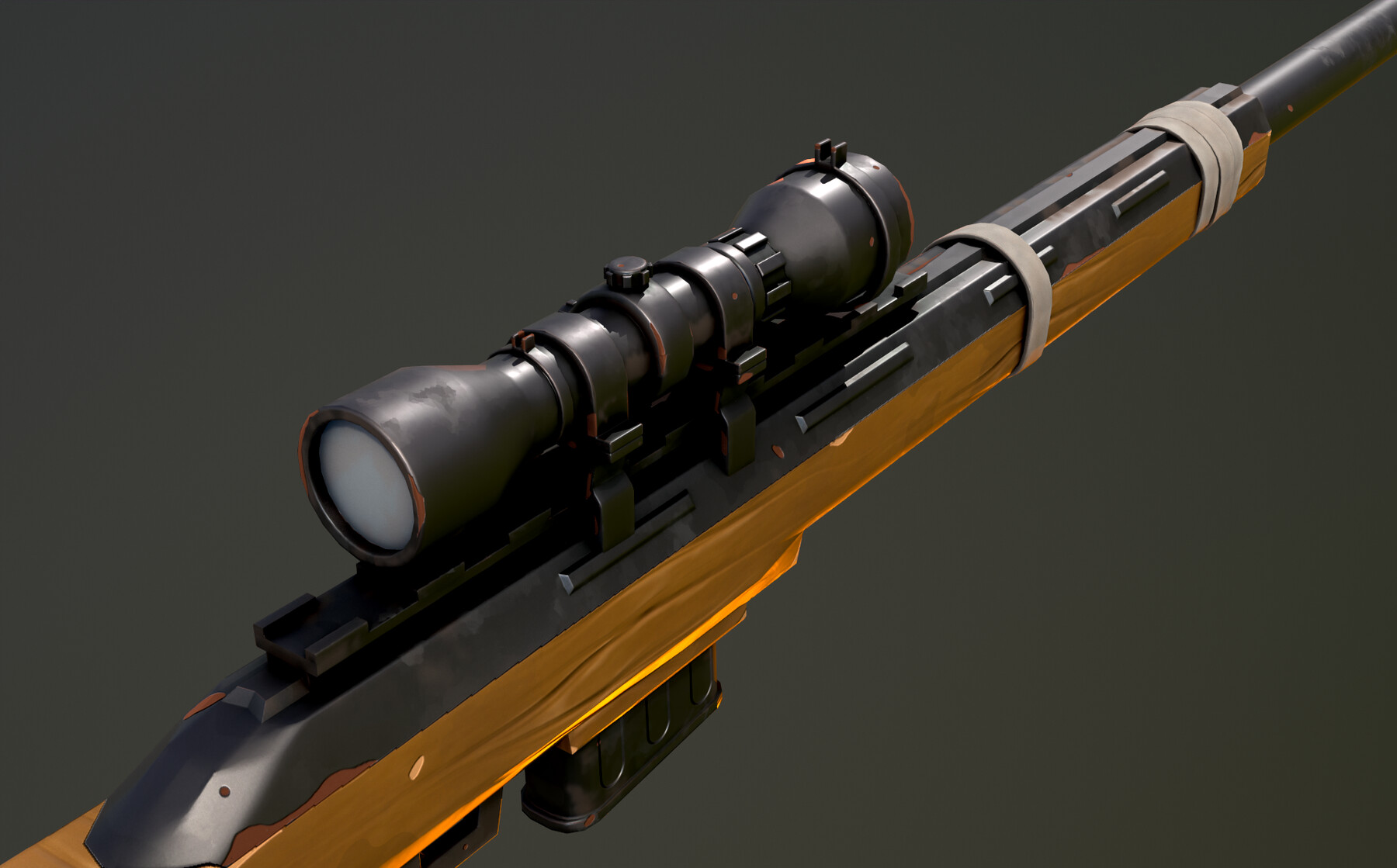 ArtStation - Warfare Magnum British Stylized Sniper | Game Assets
