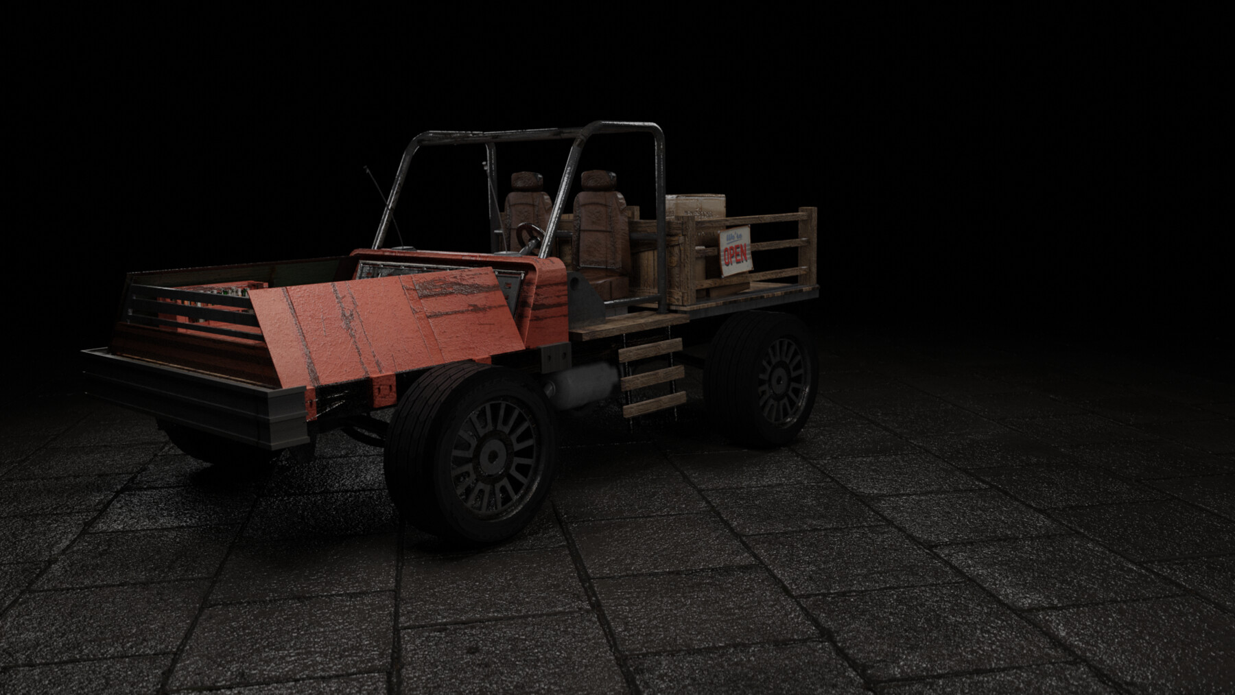 ArtStation - Old Rusted Mini Wagon Asset | Game Assets