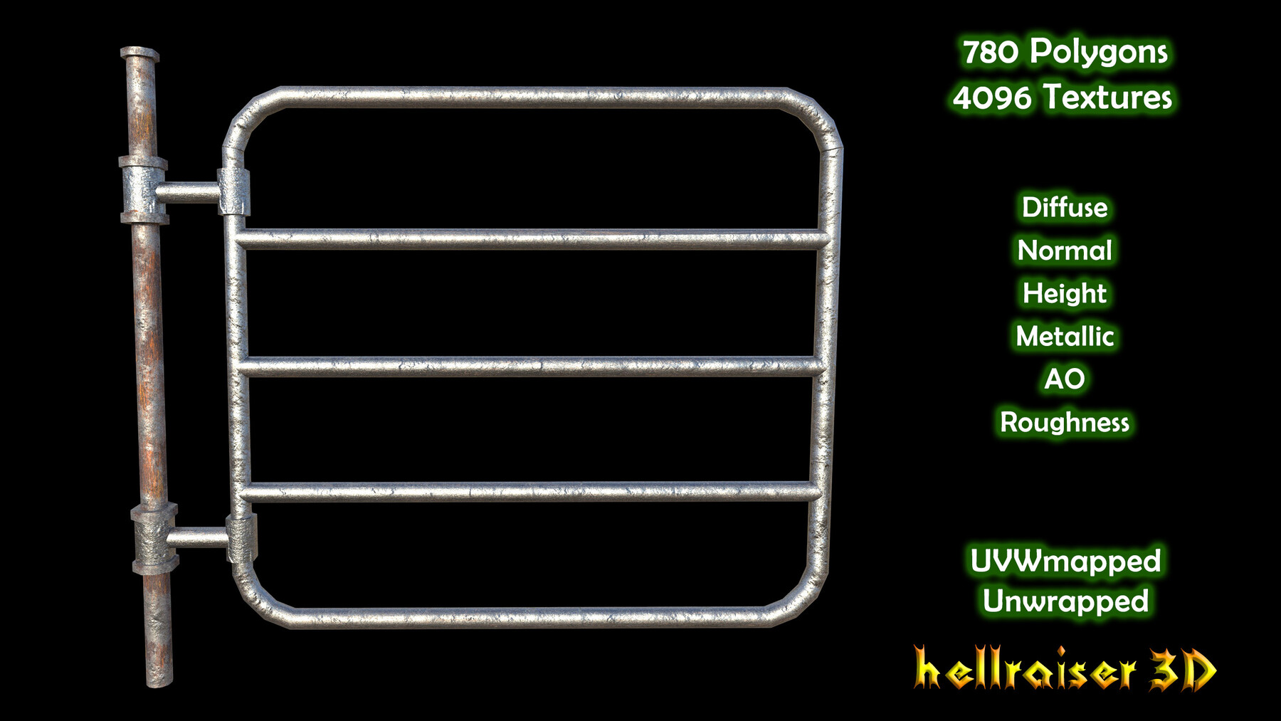 ArtStation - Barrier Gate - PBR - Metal Textured | Game Assets