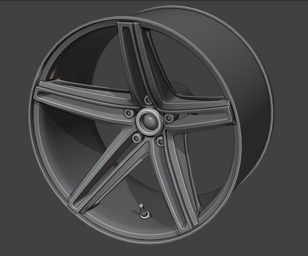 ArtStation - 5 Spoke Wheel (DVLDG 57) | Game Assets