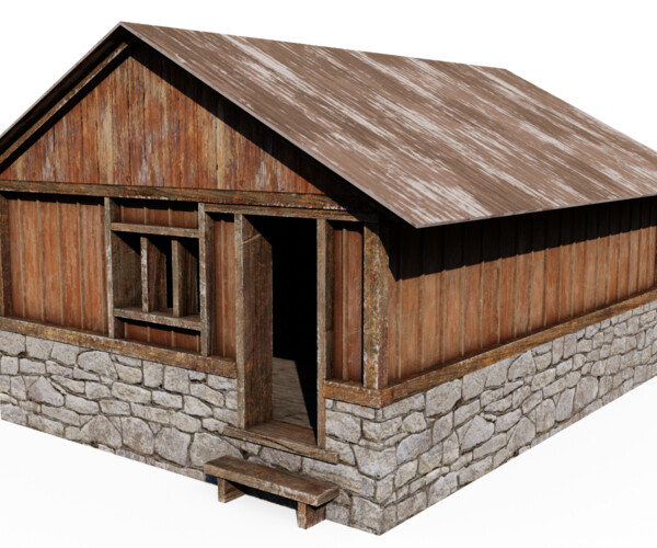 ArtStation - Wooden Hut | Game Assets