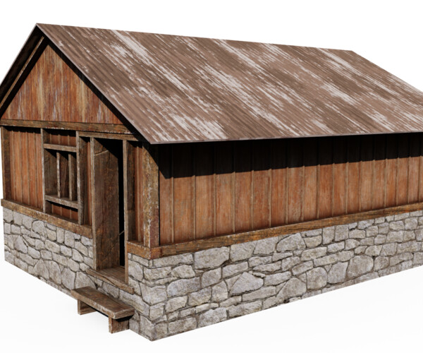 ArtStation - Wooden Hut | Game Assets