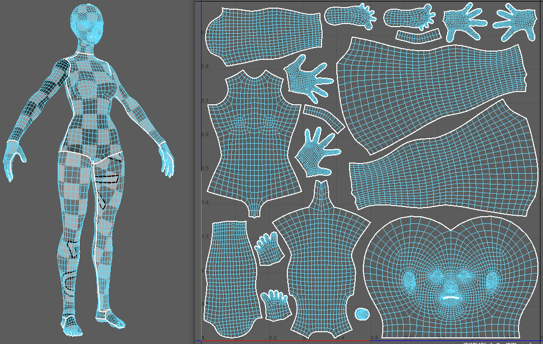 ArtStation - Stylized Female Anatomy + topology and UV | Resources
