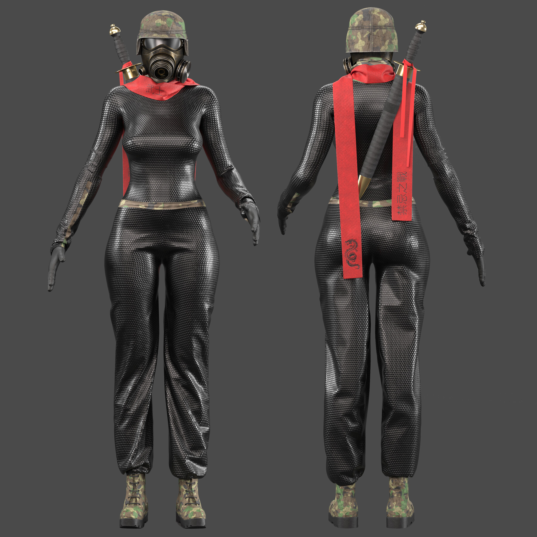 ArtStation - Female Soldire | Game Assets