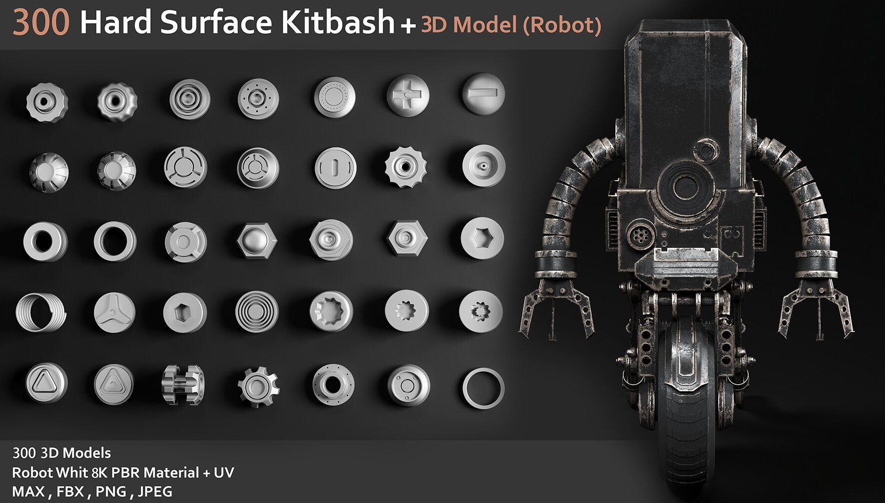 ArtStation - 300 HARD SURFACE KITBASH + 3DMODEL | Resources