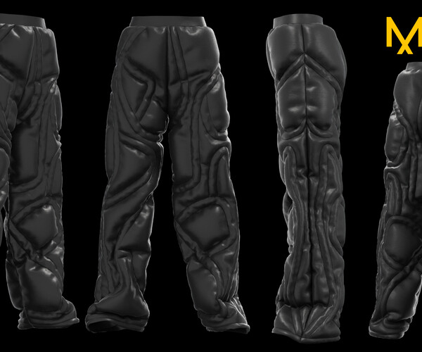 ArtStation - Future Fashion Puffer Pants #008 - Clo3D ...