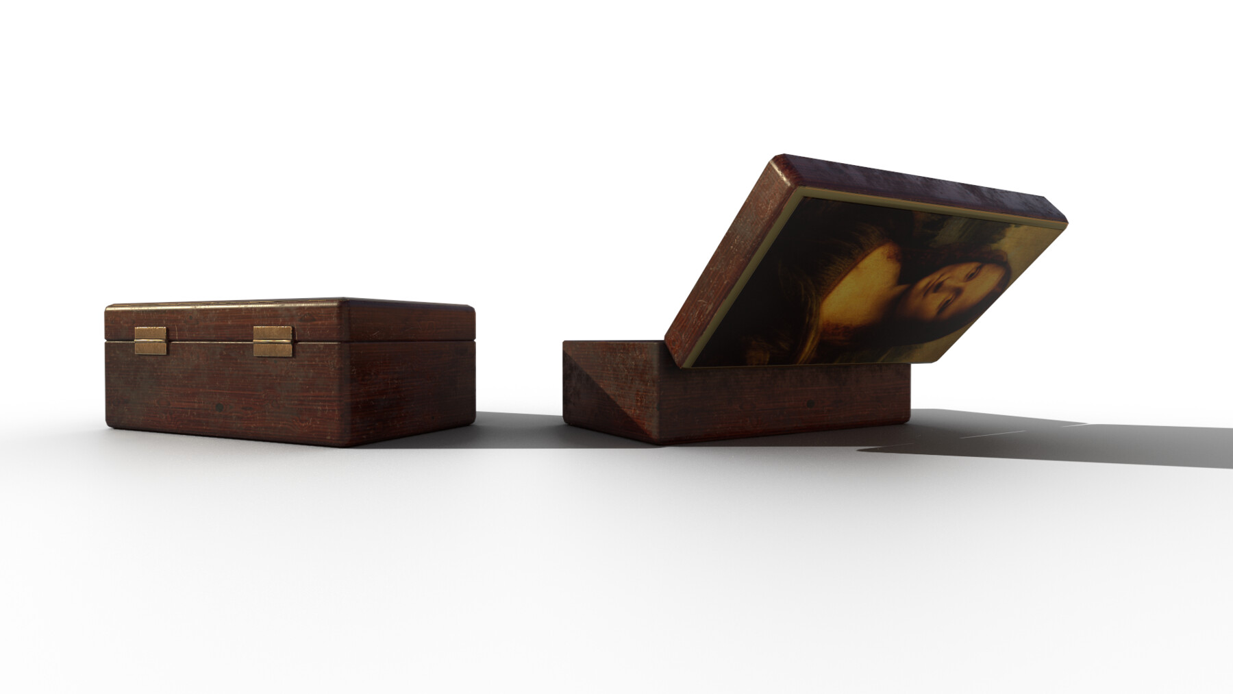 ArtStation - Vintage retro jewelry box PBR low-poly 3D model | Resources