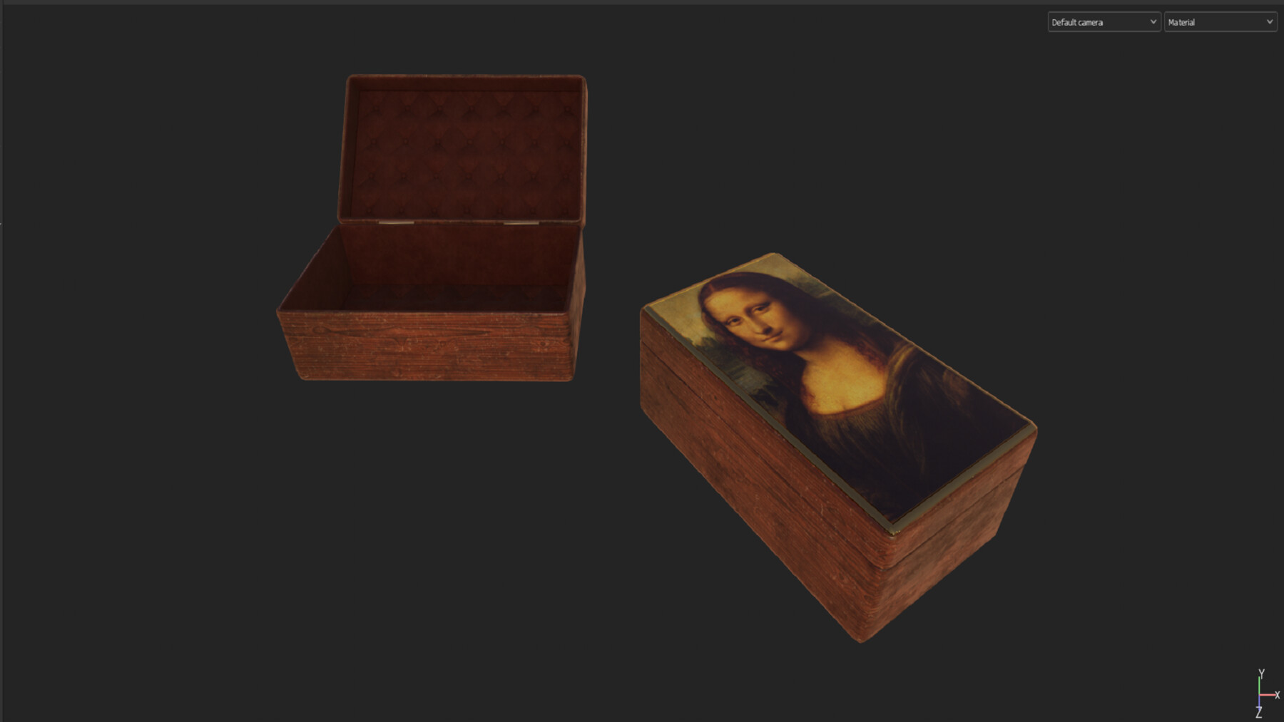 ArtStation - Vintage retro jewelry box PBR low-poly 3D model | Resources
