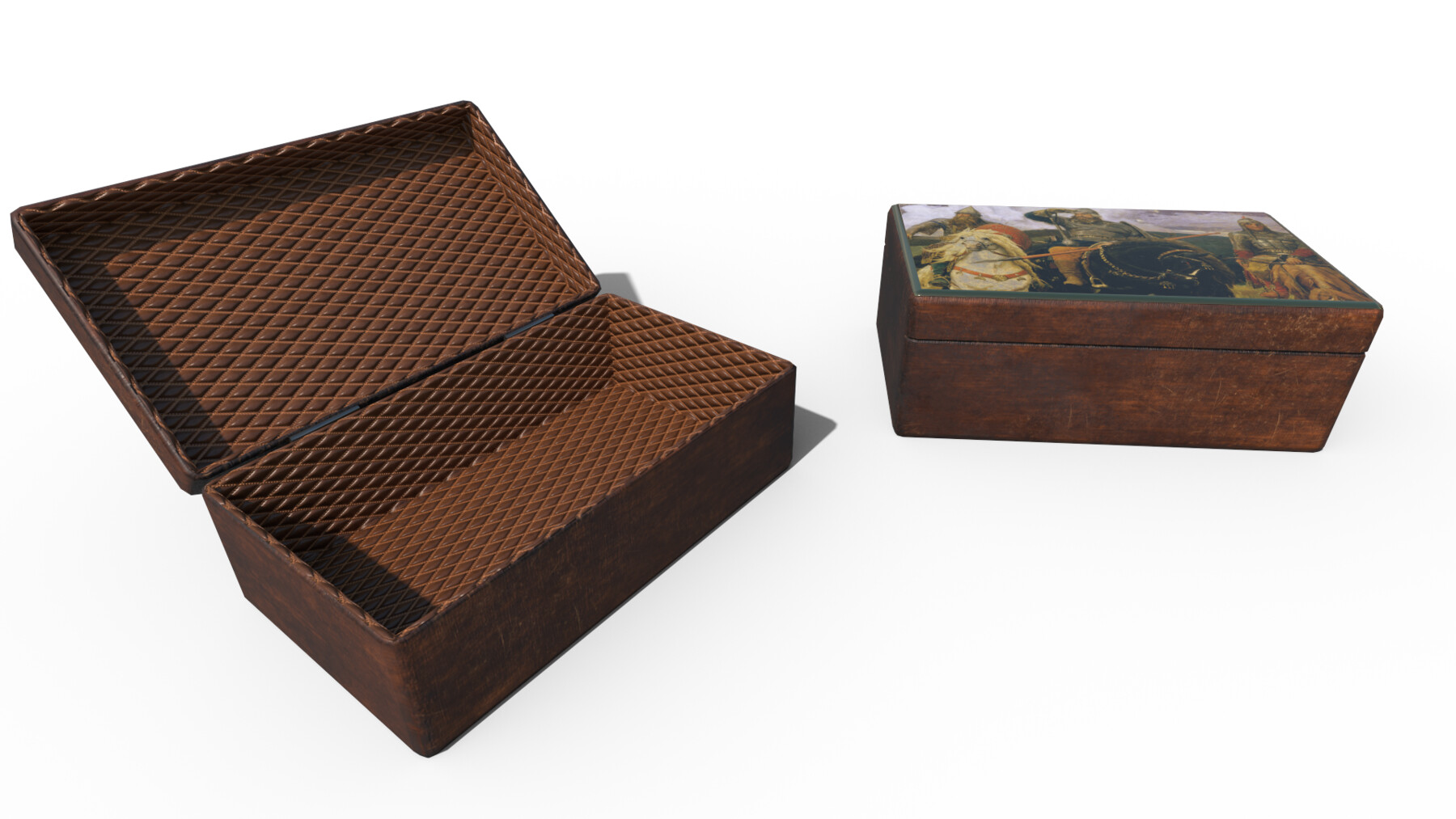 ArtStation - Vintage retro jewelry box PBR low-poly 3D model | Resources