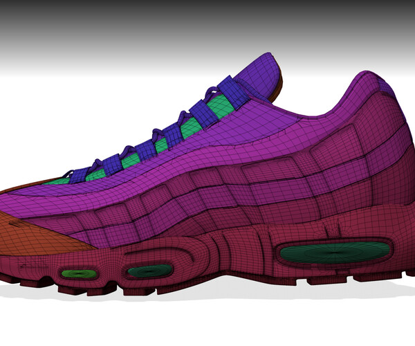 ArtStation - NIKE AIR MAX 95 SHOES low-poly | Game Assets