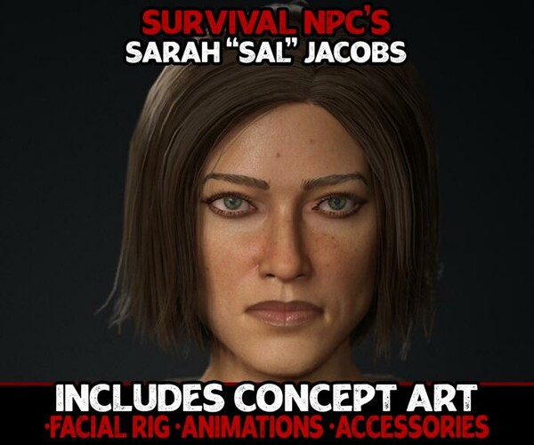 ArtStation - Survival NPC - Sarah "Sal" Jacobs [UE4] | Game Assets
