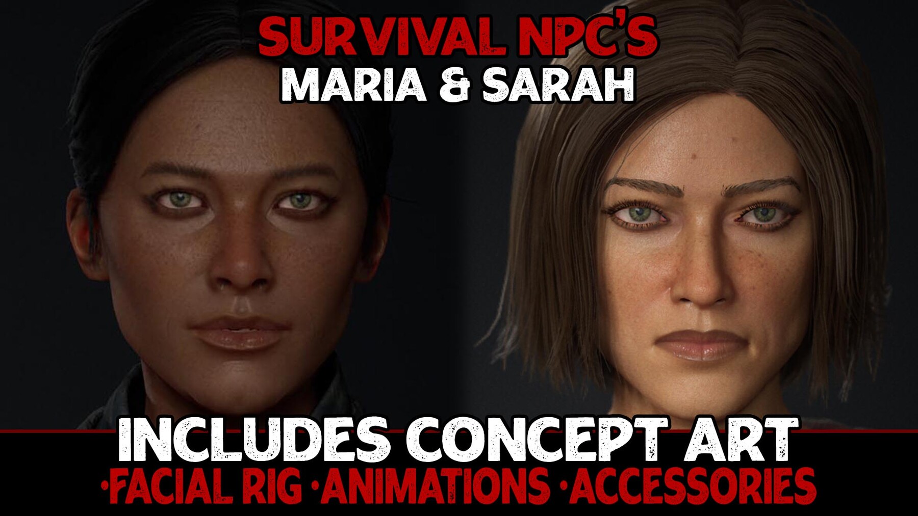 ArtStation - Survival NPC's - Maria and Sarah - Two Pack [UE4] | Game ...