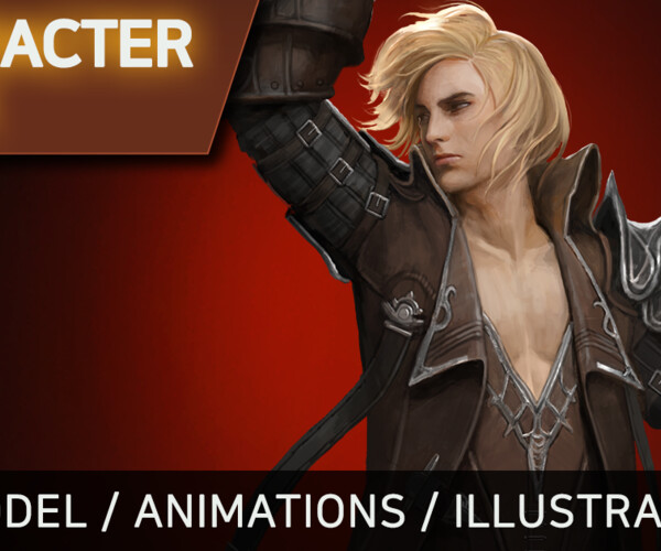 ArtStation - MMORPG Character Pack - Devil hunter | Game Assets