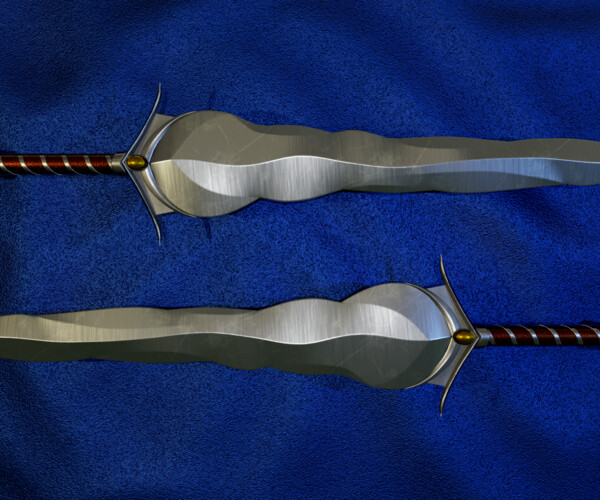 ArtStation - 3D Low-Poly Model - Sword Wave | Game Assets