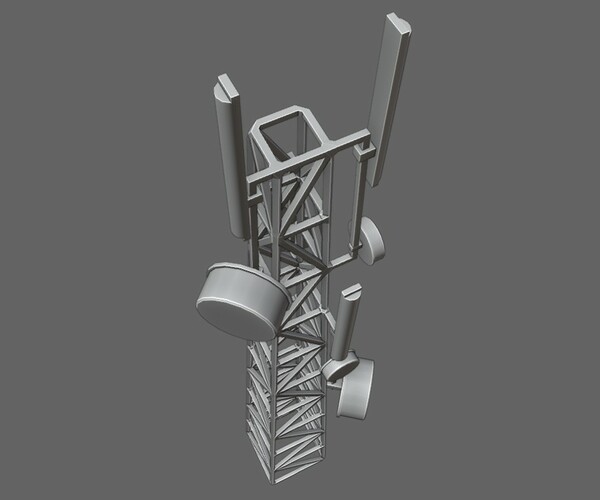 ArtStation - Cell Tower - Torre de Celular Low-poly 3D model | Game Assets