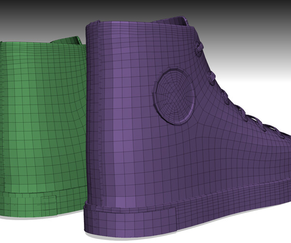 ArtStation - CONVERSE SHOES DARK STYLE low-poly | Game Assets