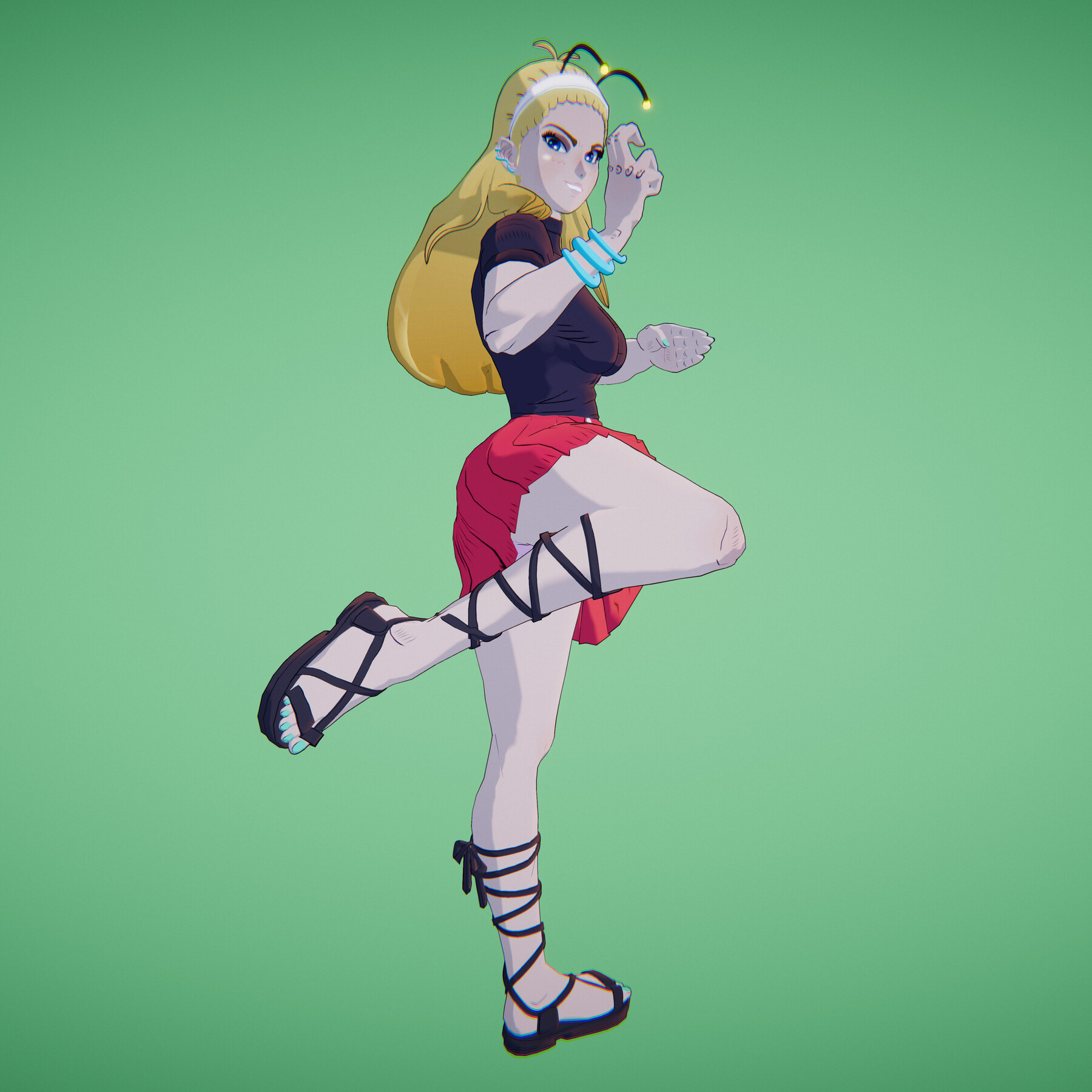 ArtStation - Anime Character Rig - Mona | Game Assets