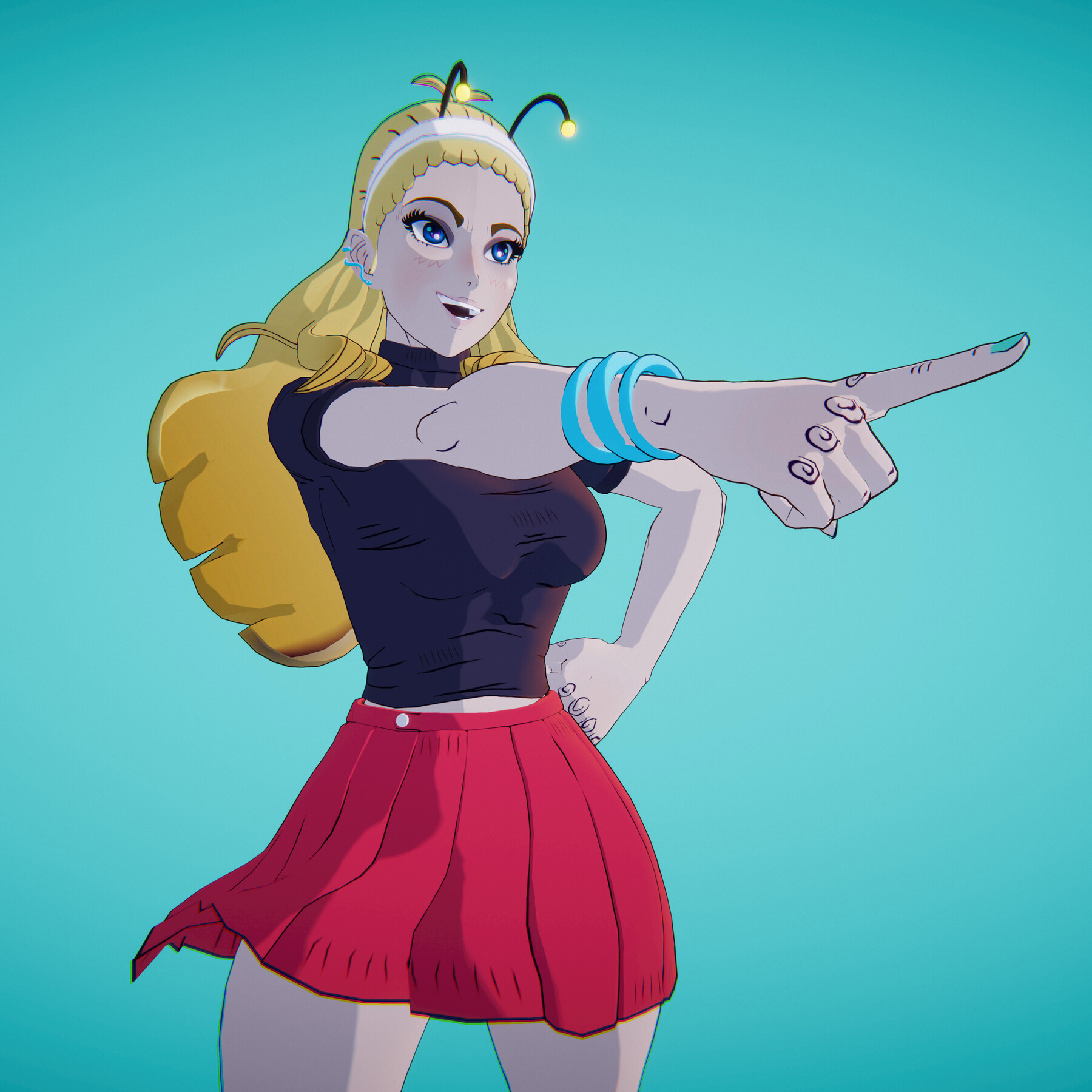 ArtStation - Anime Character Rig - Mona | Game Assets