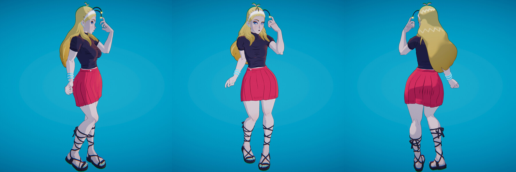 ArtStation - Anime Character Rig - Mona | Game Assets