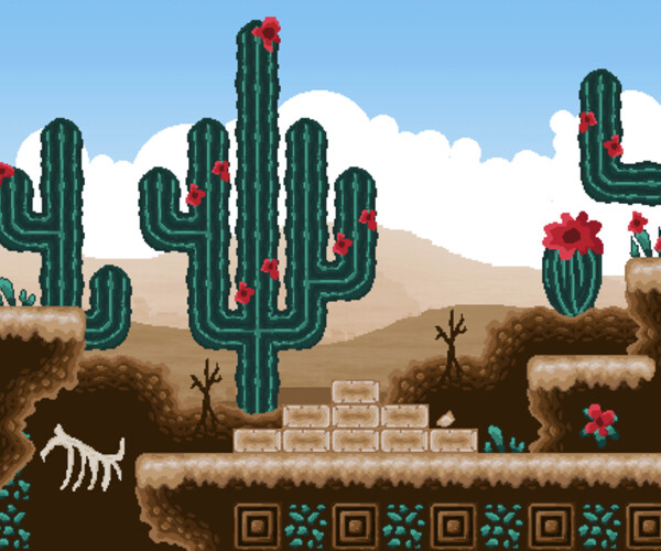 ArtStation - PLATFORMER 4 DESERT | Game Assets