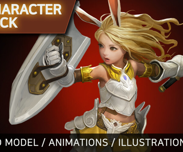 ArtStation - MMORPG Character Pack - All Characters | Game Assets