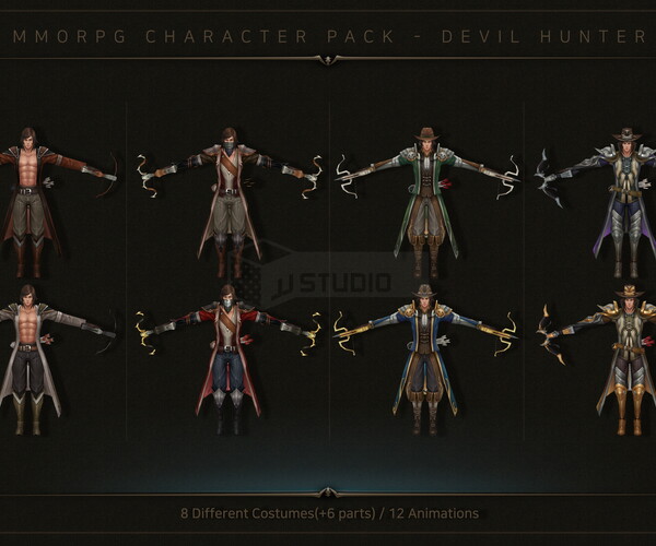 ArtStation - MMORPG Character Pack - All Characters | Game Assets