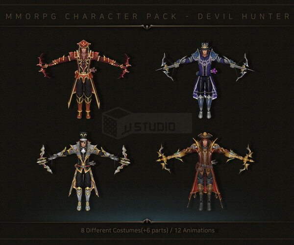 ArtStation - MMORPG Character Pack - All Characters | Game Assets
