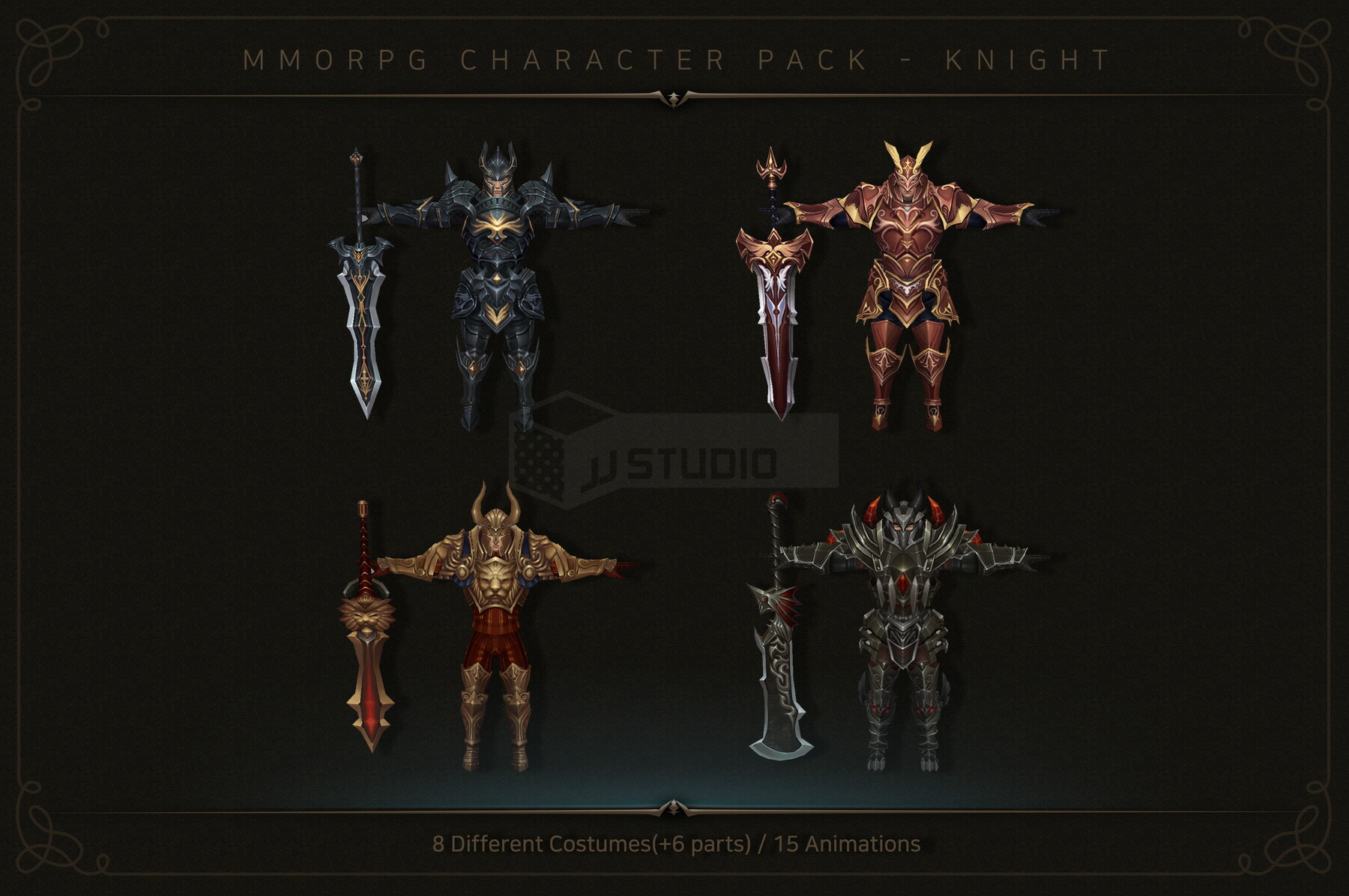 ArtStation - MMORPG Character Pack - All Characters | Game Assets