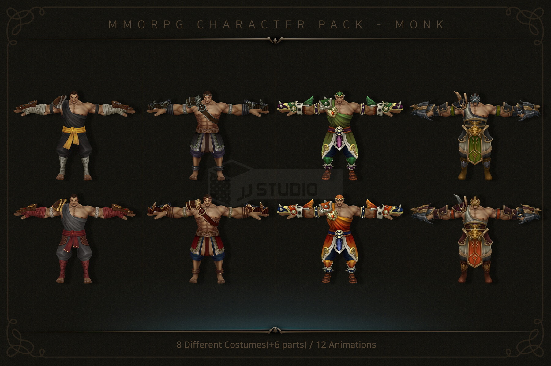 ArtStation - MMORPG Character Pack - All Characters | Game Assets