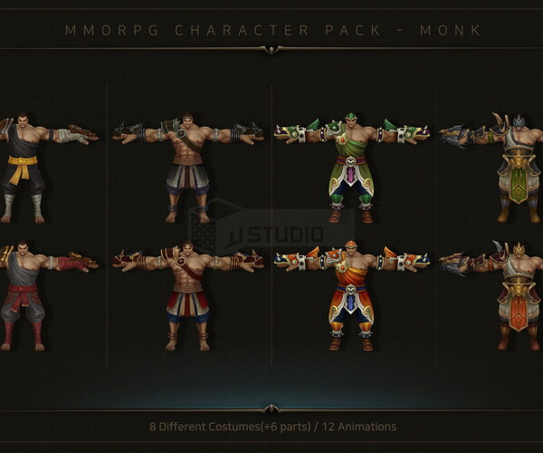 ArtStation - MMORPG Character Pack - All Characters | Game Assets