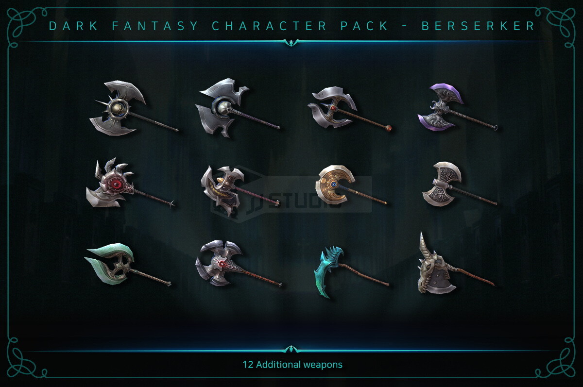 ArtStation - Dark Fantasy Character pack - Berserker | Game Assets