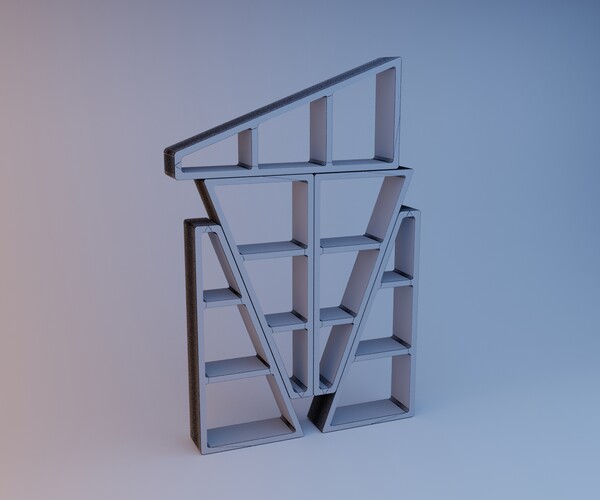 ArtStation - Cupboard triangle library kids | Game Assets