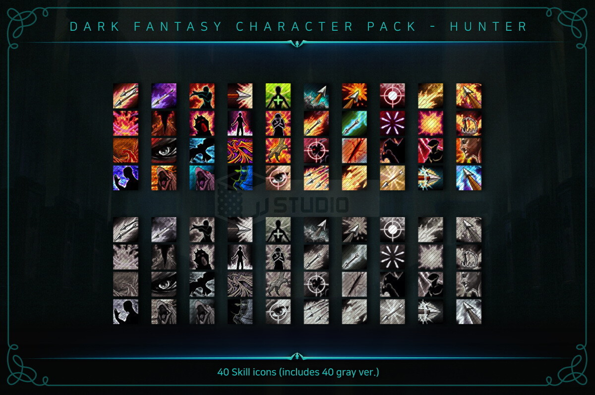 ArtStation - Dark Fantasy Character pack - Hunter | Game Assets