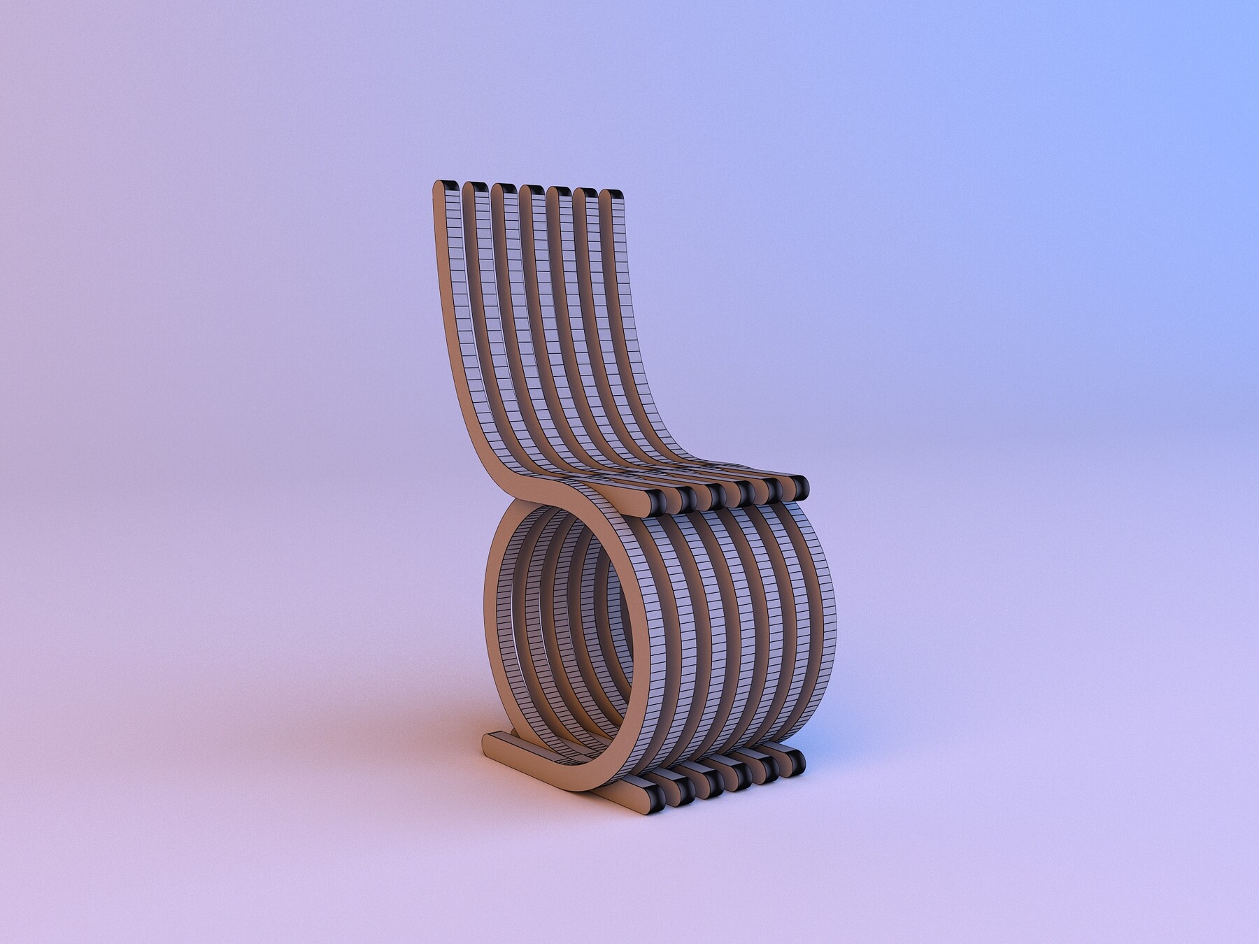 ArtStation - Black-white Plastic parametric chair | Game Assets