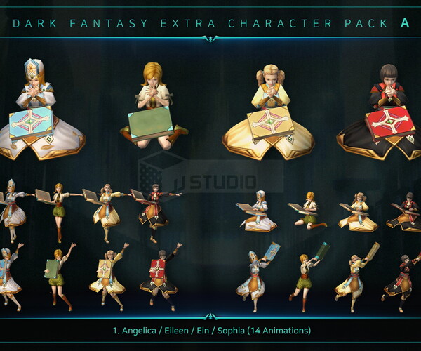 ArtStation - Dark Fantasy Extra Character Pack A | Game Assets