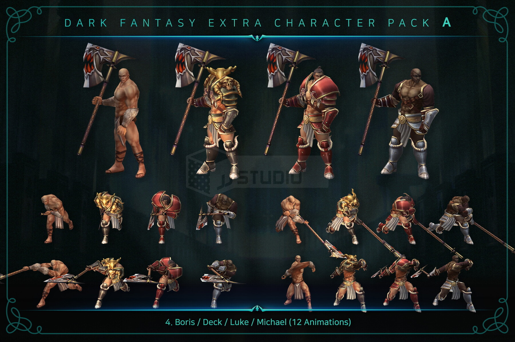 ArtStation - Dark Fantasy Extra Character Pack A | Game Assets