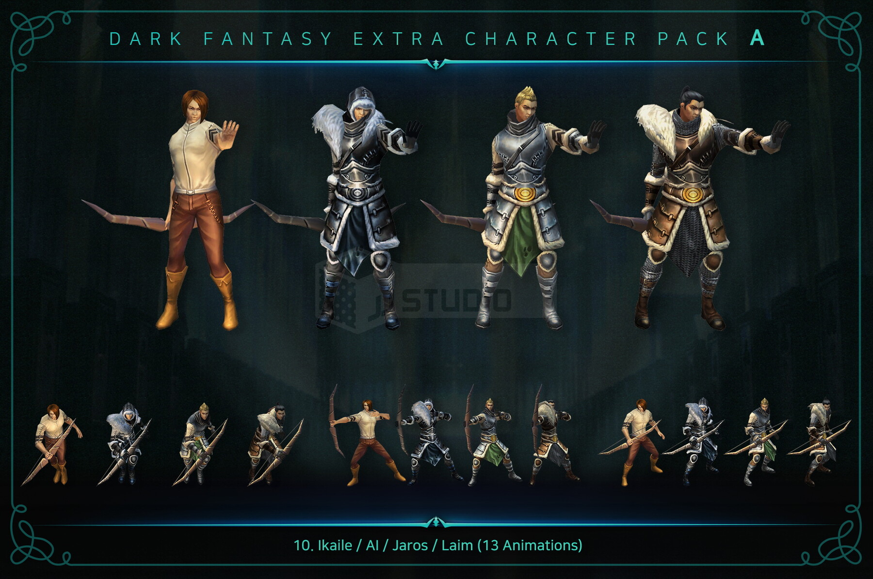 ArtStation - Dark Fantasy Extra Character Pack A | Game Assets