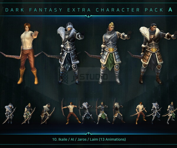 ArtStation - Dark Fantasy Extra Character Pack A | Game Assets