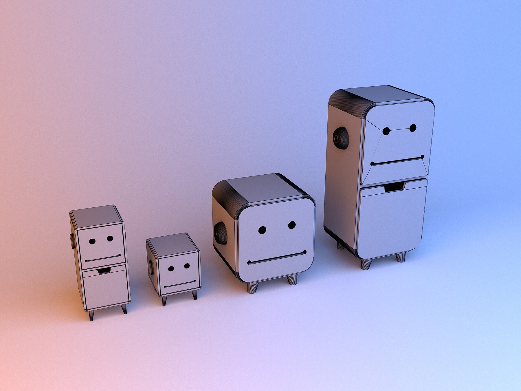 ArtStation - Robot kids storage | Game Assets