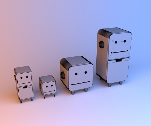 ArtStation - Robot kids storage | Game Assets
