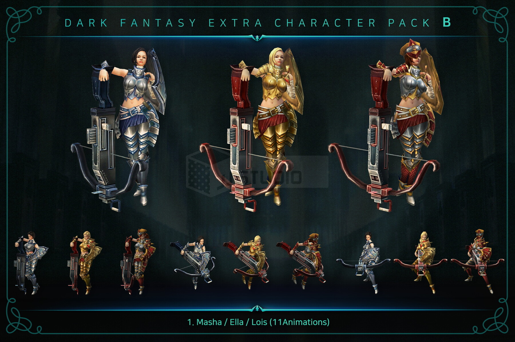 ArtStation - Dark Fantasy Extra Character Pack B | Game Assets