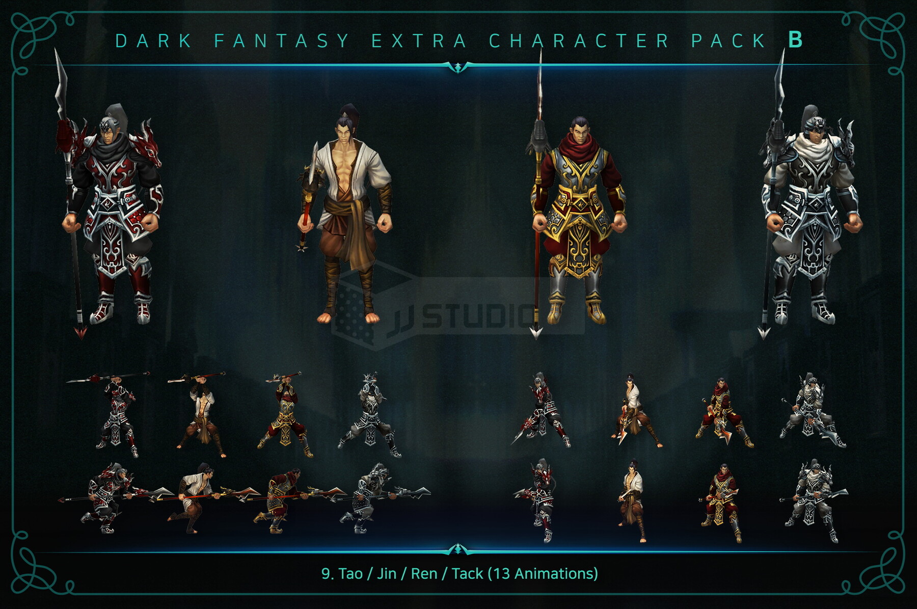 ArtStation - Dark Fantasy Extra Character Pack B | Game Assets