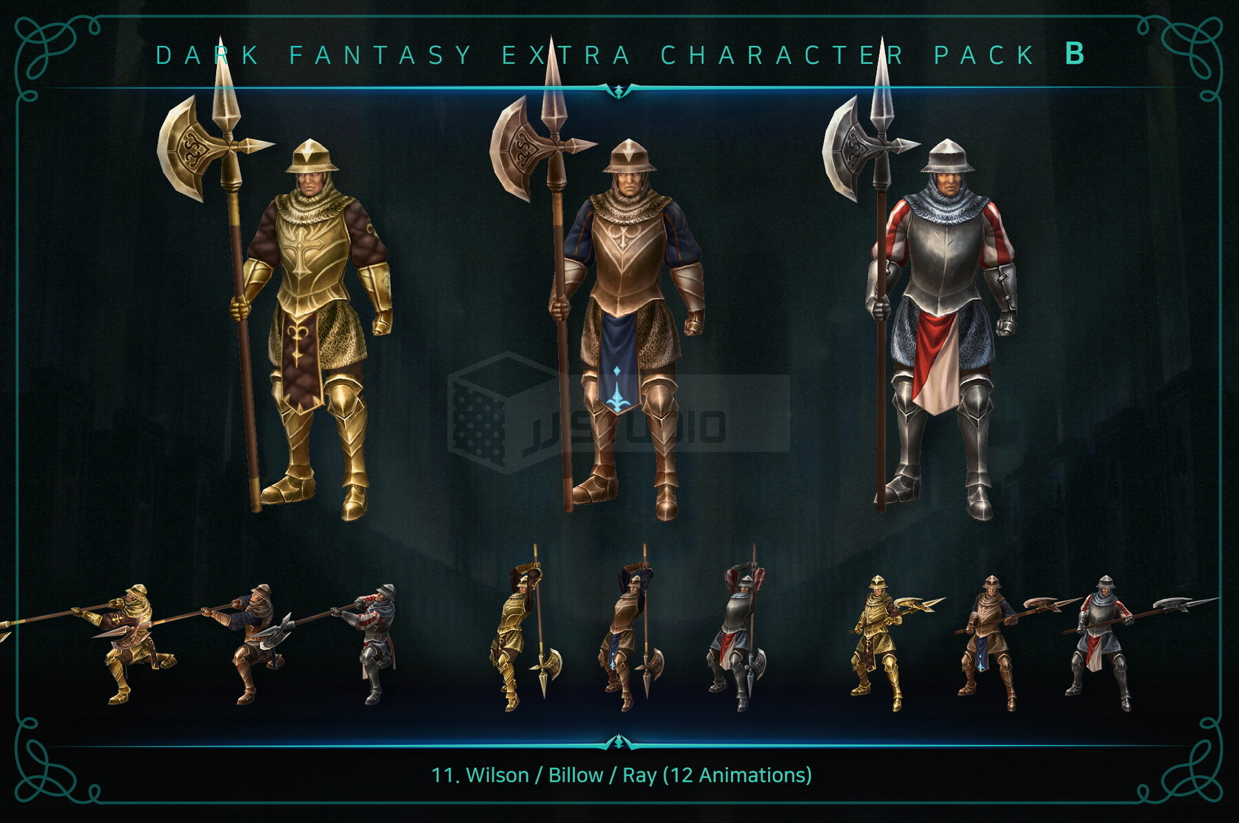 ArtStation - Dark Fantasy Extra Character Pack B | Game Assets
