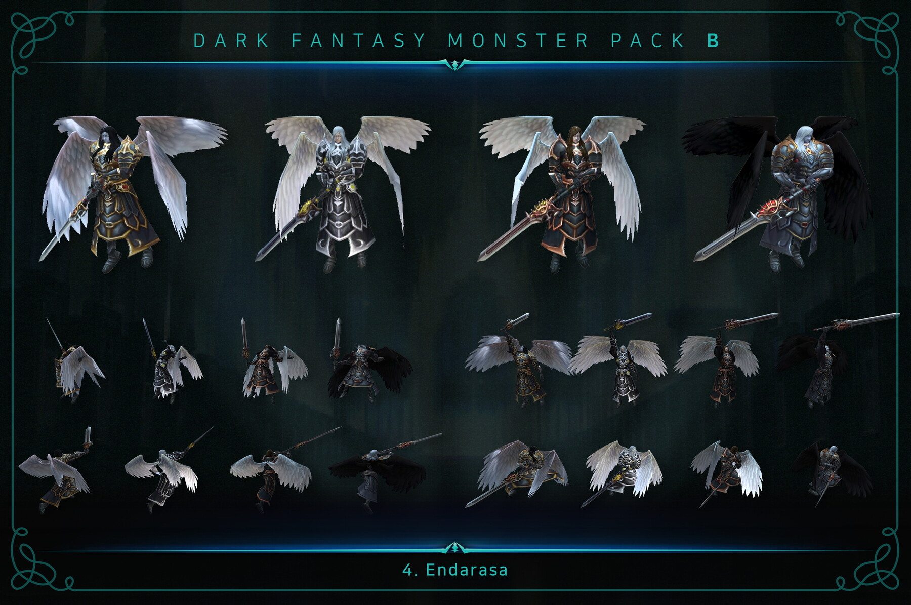 ArtStation - Dark Fantasy Monster Pack B | Game Assets