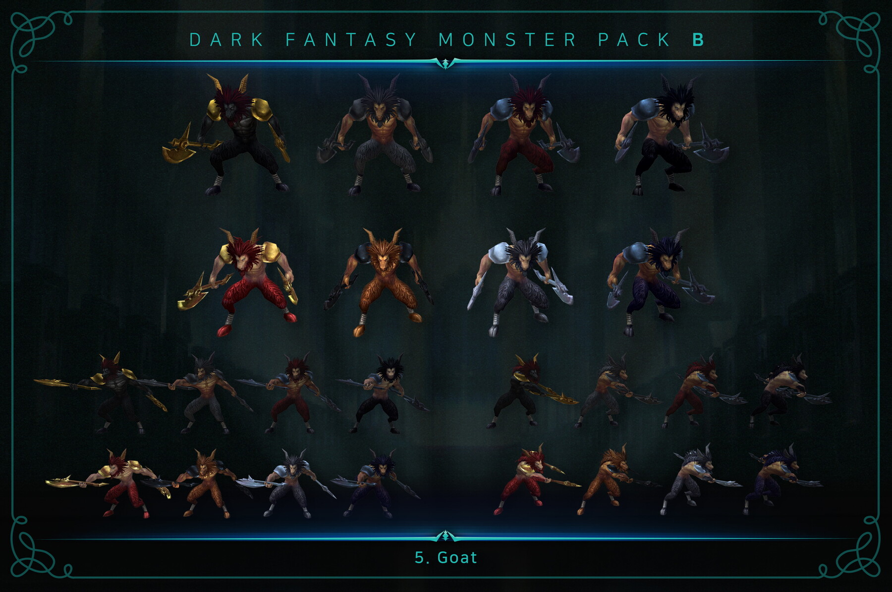 ArtStation - Dark Fantasy Monster Pack B | Game Assets